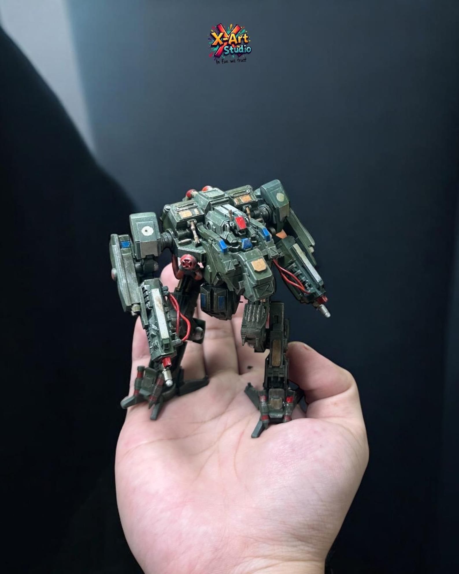 Hand-painted Heavy Battle Mech Model – Poseable Sci-fi Figure - Etsy