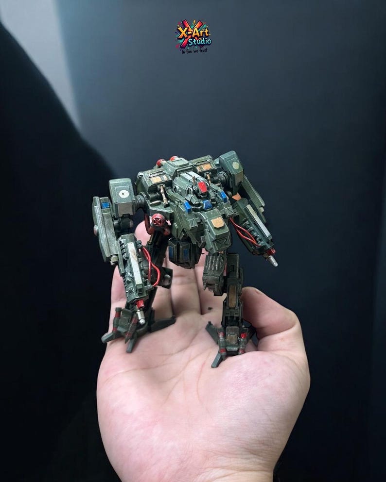 Hand-painted Heavy Battle Mech Model – Poseable Sci-fi Figure - Etsy