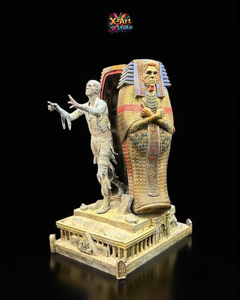The Mummy Diorama - 3D Resin Hand-painted Figure - Classic Horror ...
