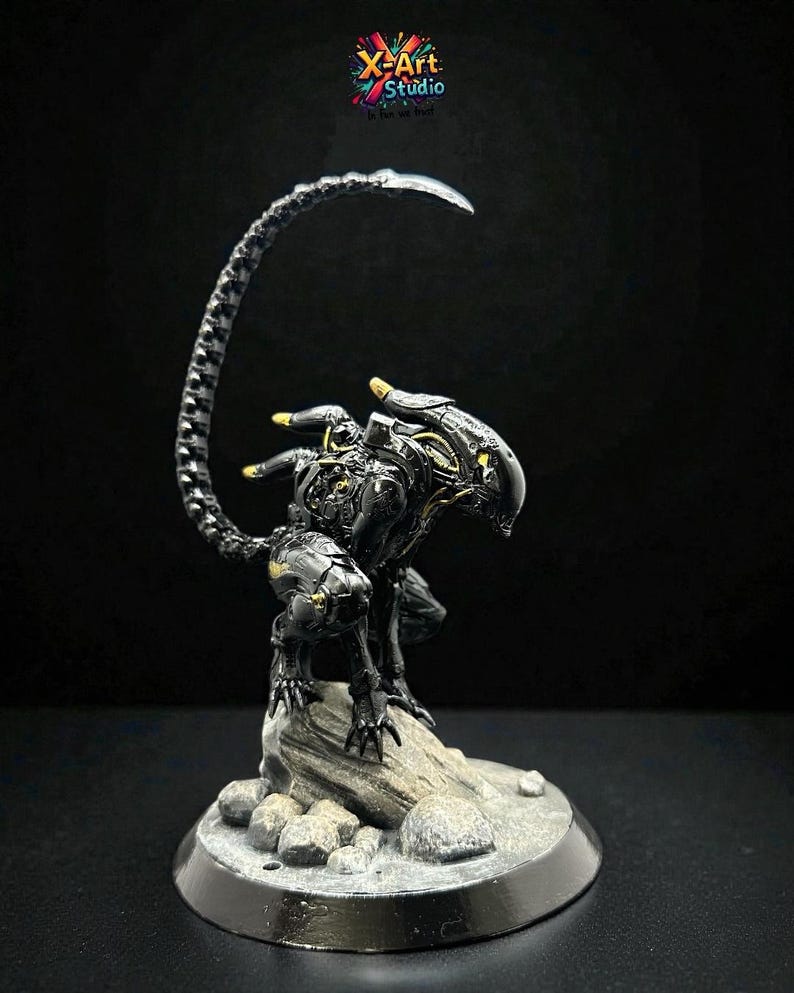 Hand-painted Mechanical Space Monster – Sci-fi Alien Cyborg Statue ...