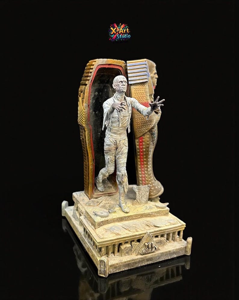 The Mummy Diorama - 3D Resin Hand-painted Figure - Classic Horror ...