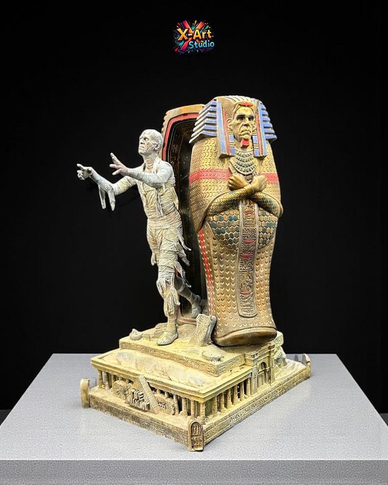 The Mummy Diorama - 3D Resin Hand-painted Figure - Classic Horror ...