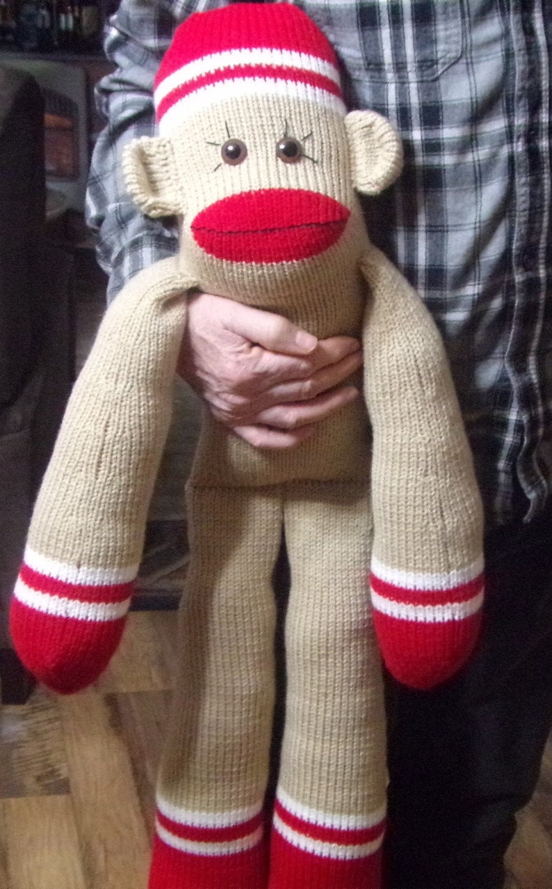 Humphry J. Monkey- Bulky Knitting Machine Pattern, Large Monkey - Etsy