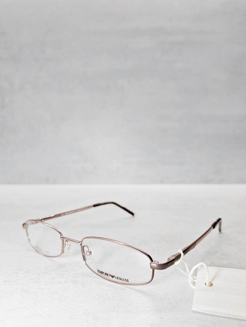 Vintage Emporio Armani Eyeglass Frames 135 EA 9028 7Z9 | Gold Brown ...