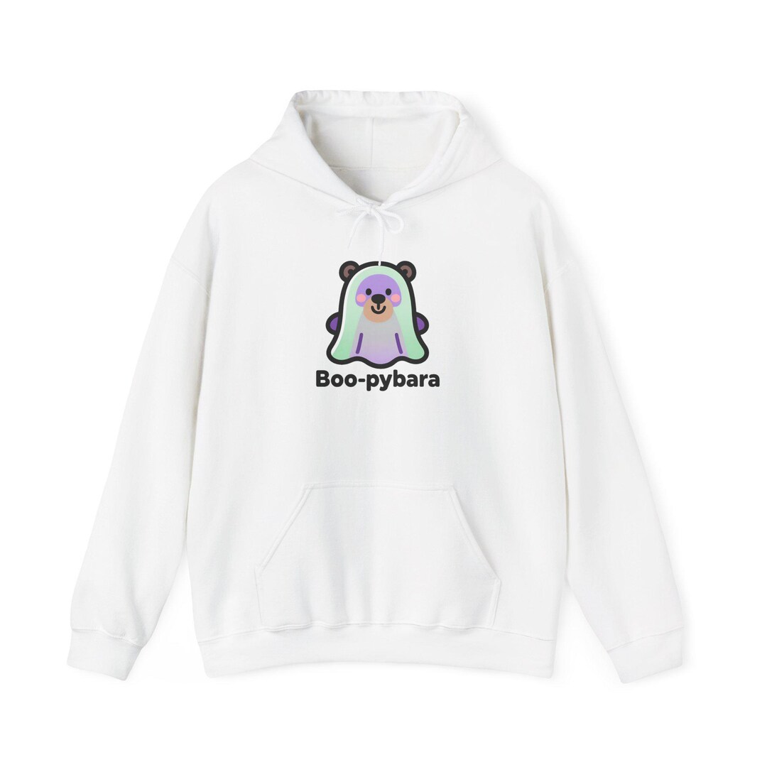 Ghostly Axolotl Boo-pybara Hoodie | Cute Halloween Axolotl Design - Etsy