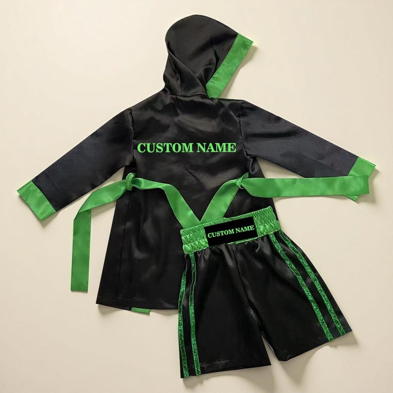 Personalized Boxing Set Robes Shorts for Kids With Embroidery Name ...