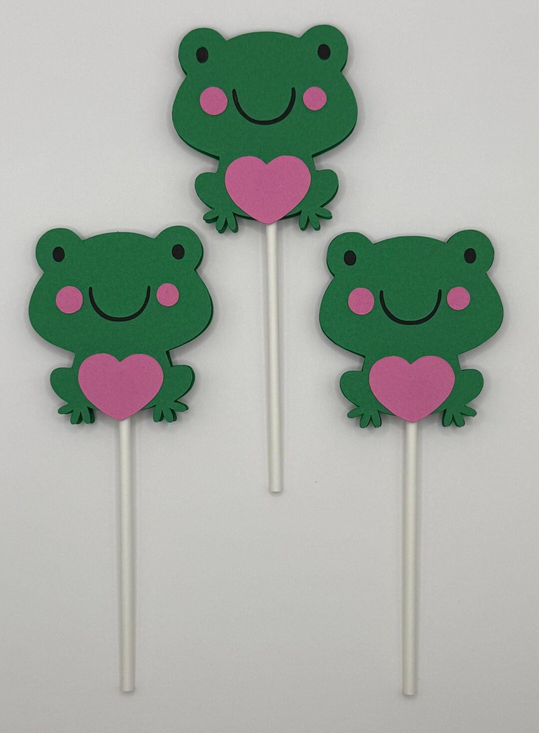 Valentine's Frog Cupcake Toppers, Set of 12 - Etsy