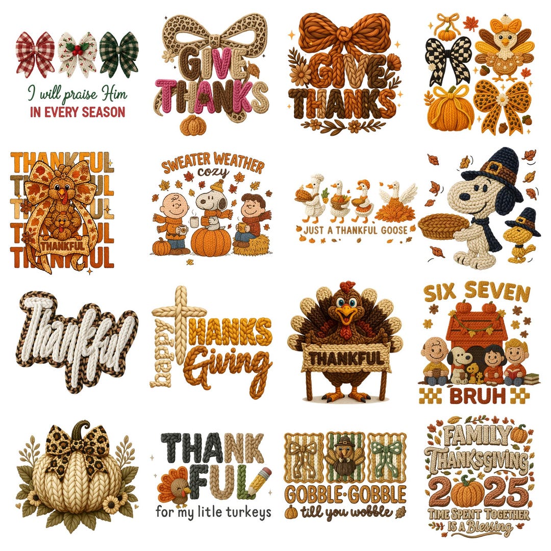 Thanksgiving Bundle Png, Thanksgiving Mega Bundle Png, Turkey PNG ...