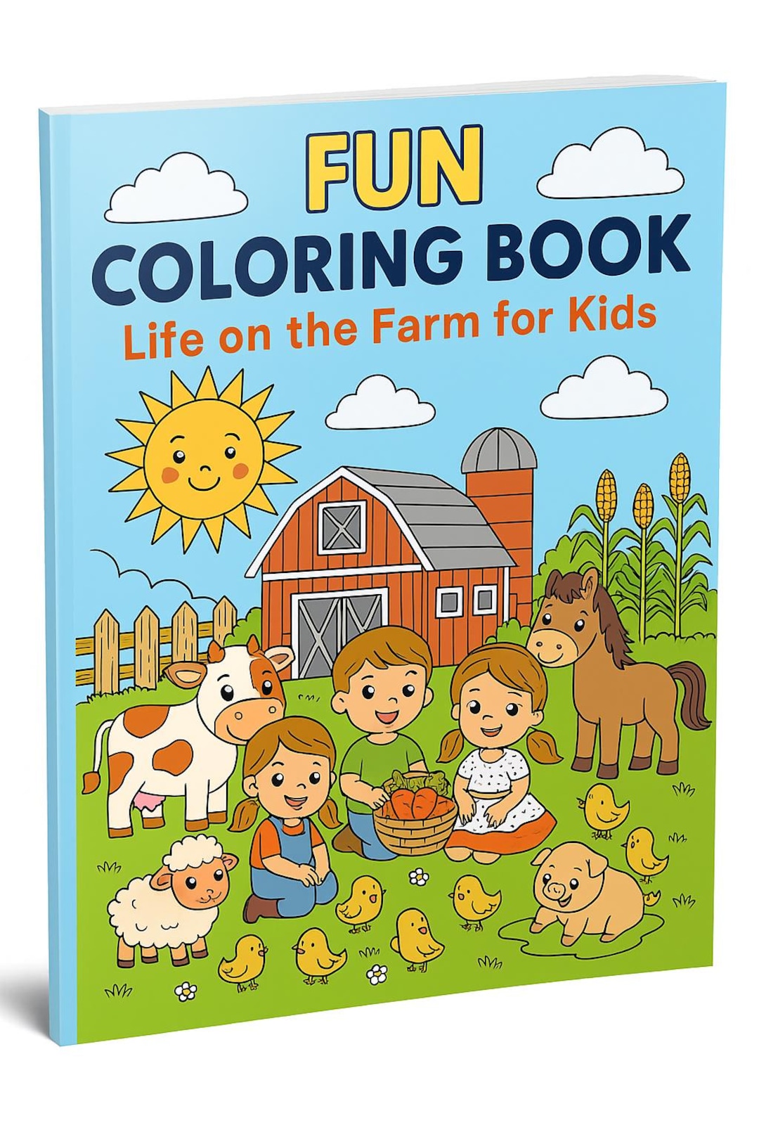 Farm Animals Coloring Book for Kids: 20 Printable Pages (PDF) - Etsy