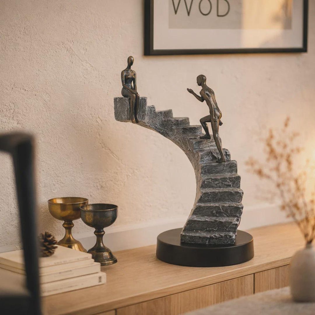 Abstract Human Staircase Sculpture, Modern Polystone Accent Decor - Etsy