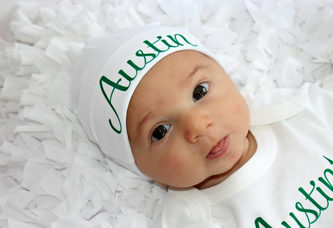 Custom Baby Gift Baby Hat Personalized Beanie Hat Newborn Baby ...