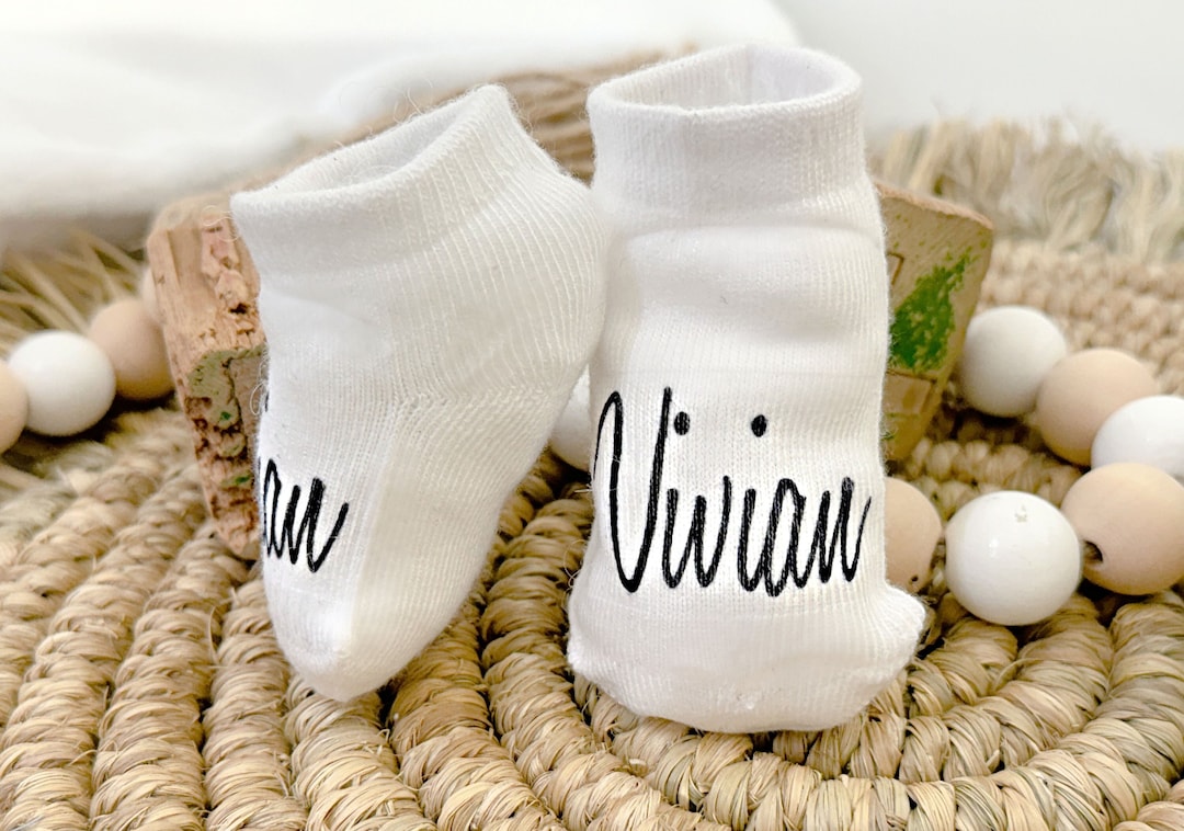 Baby Booties Custom Baby Socks, Personalized Baby Socks Baby Arrival ...