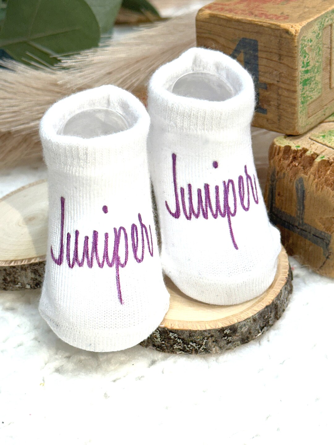 Baby Booties Custom Baby Socks, Personalized Baby Socks Baby Arrival ...