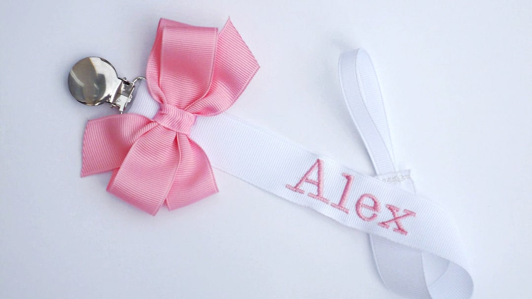 Pacifier Clip Monogram Pacifier Clip Baby Girl Personalized Baby Gift ...