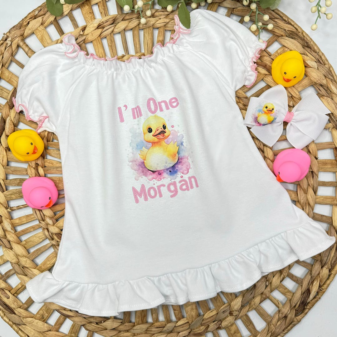 First Birthday Dress Rubber Duck Birthday Duck First Birthday 1st ...