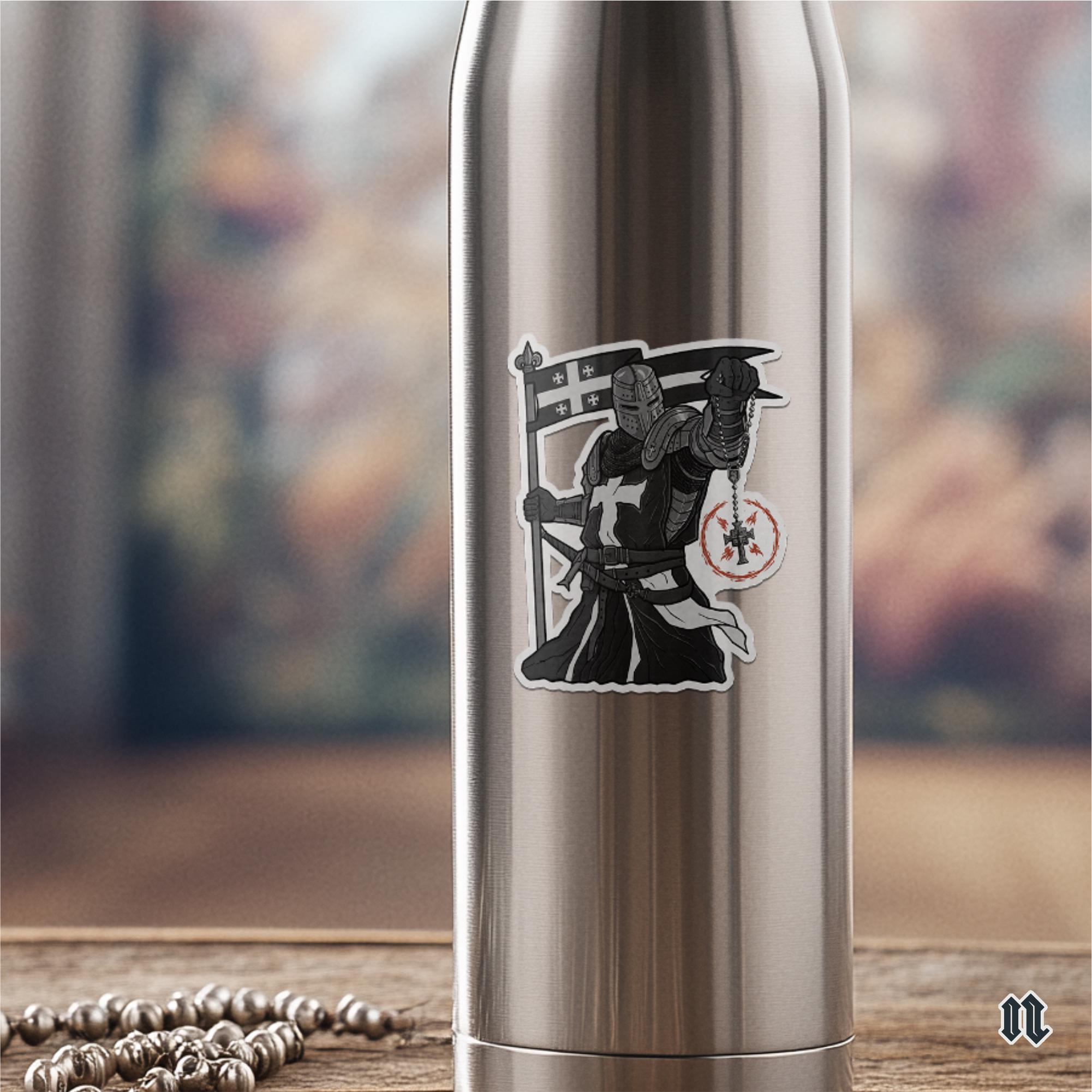 Christian Templar Knight Sticker Crusader Durable Glossy Vinyl, Rosary ...