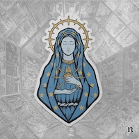 Vintage Virgin Mary Sticker - Etsy
