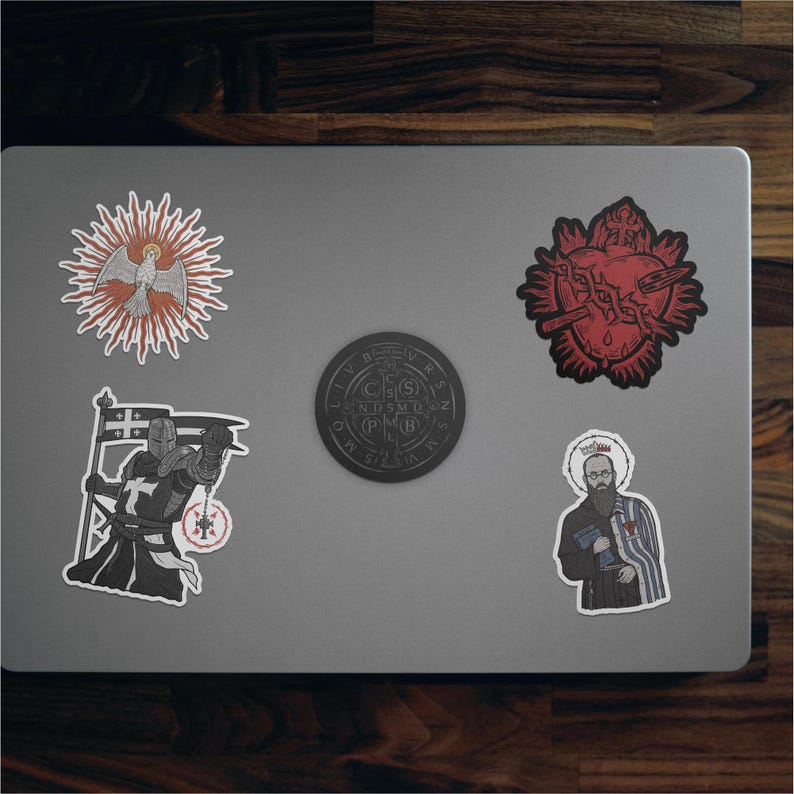 Sacred Heart of Jesus Sticker Handmade Catholic Devotional Art ...