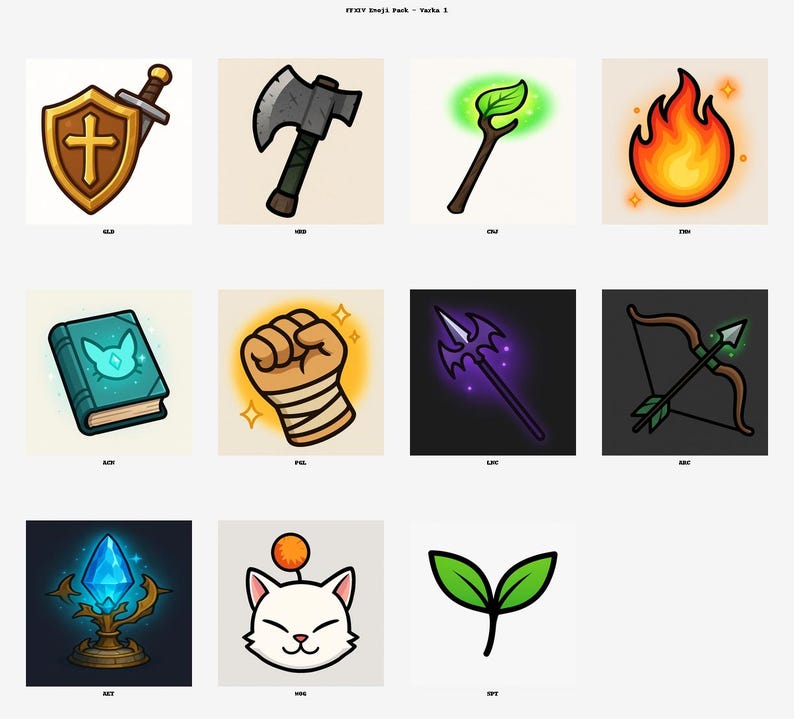 FFXIV Emotes: Transparent PNG Icons for Twitch, Discord (digital ...