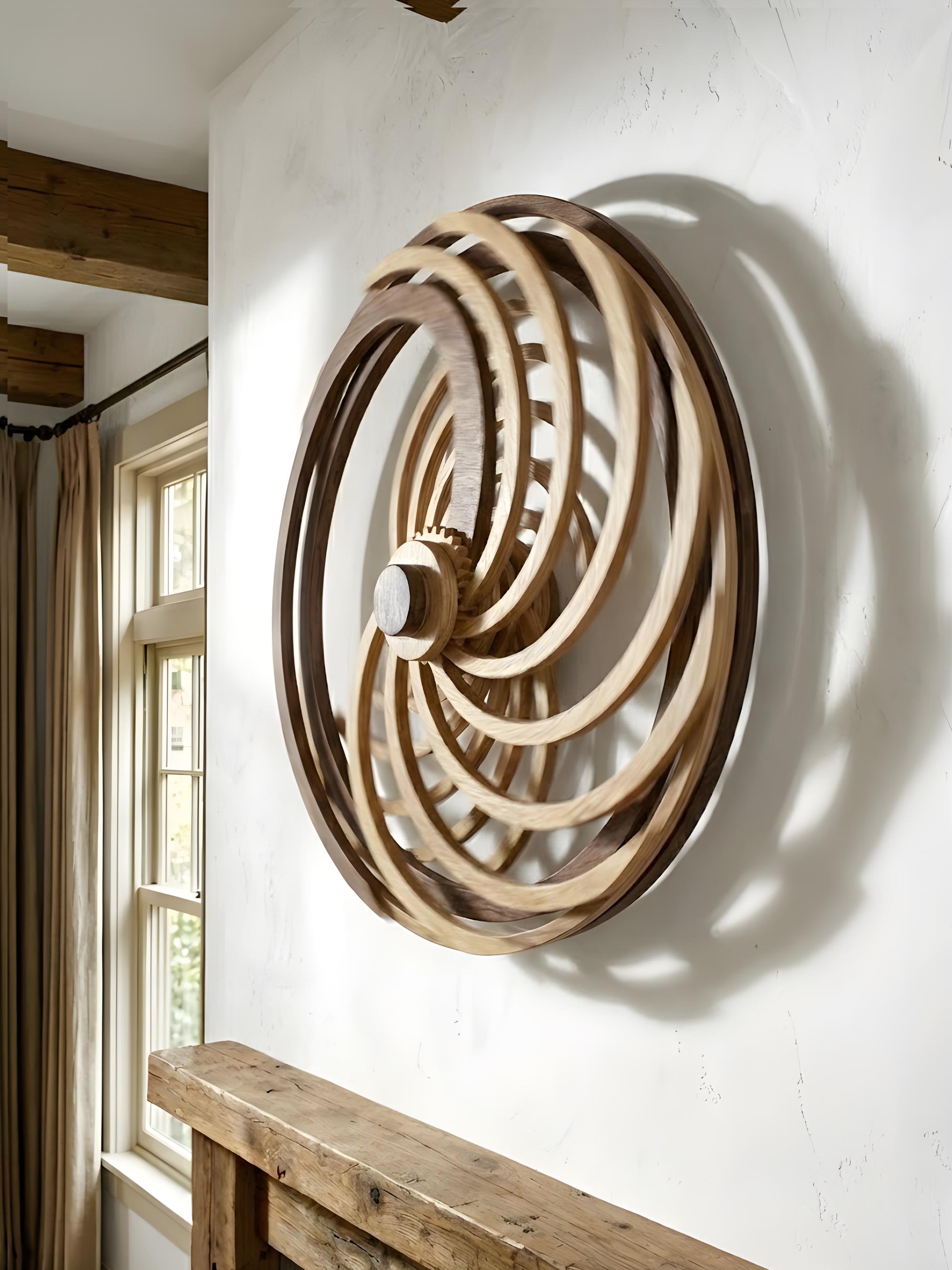 Loving Heart Kinetic Wooden Wall Art, Wind-up Moving Sculpture - Etsy