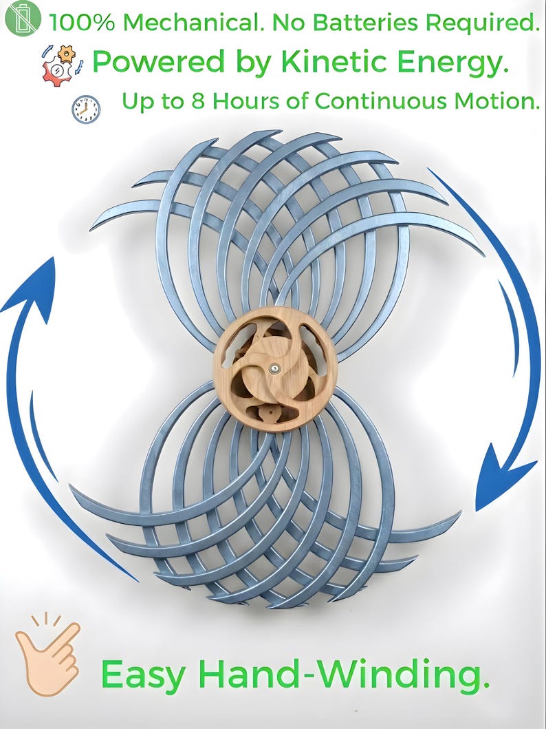 Kinetic Wooden Wall Art, Hand-wound Moving Sculpture - Etsy