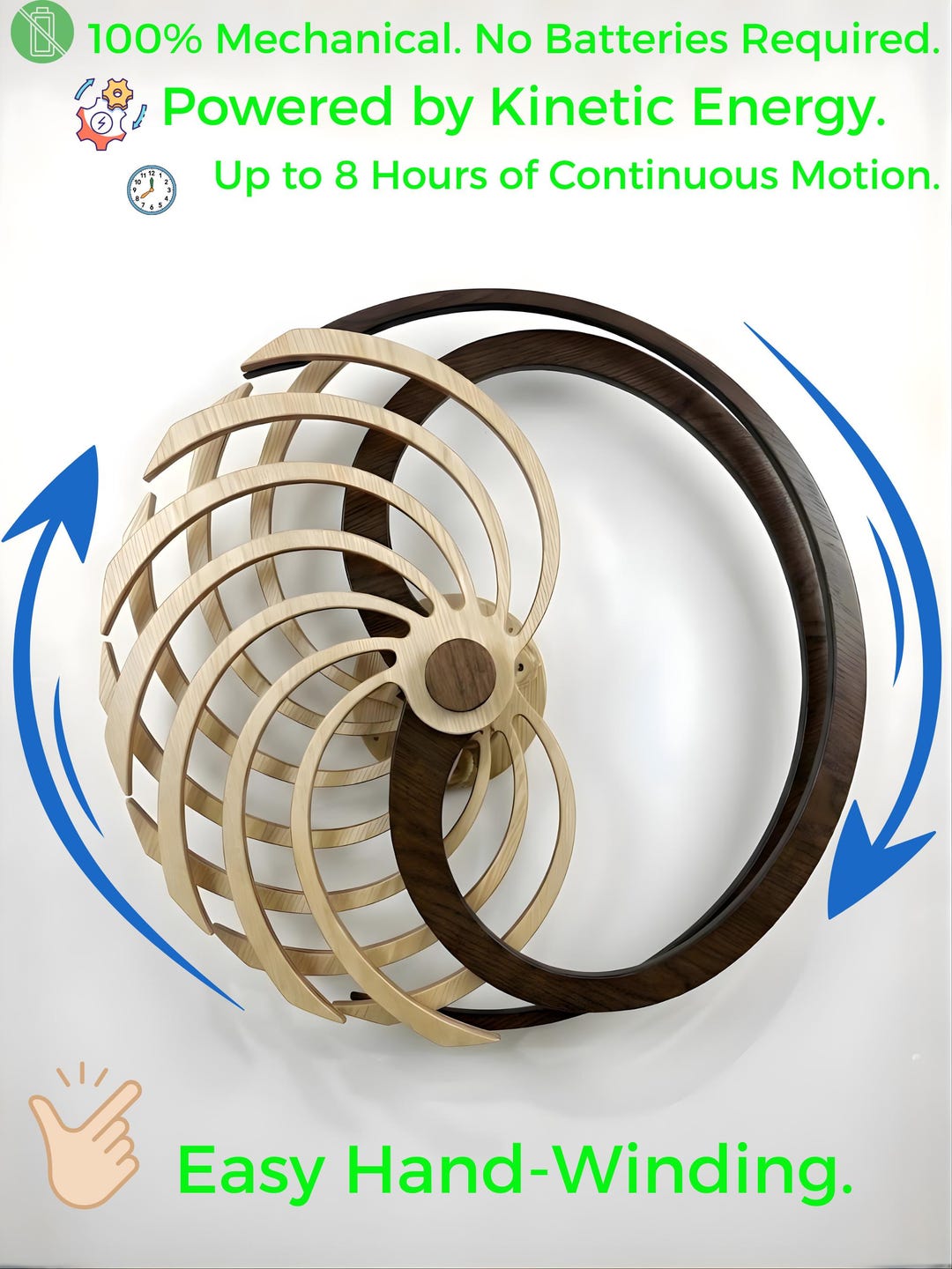 Loving Heart Kinetic Wooden Wall Art, Wind-up Moving Sculpture - Etsy
