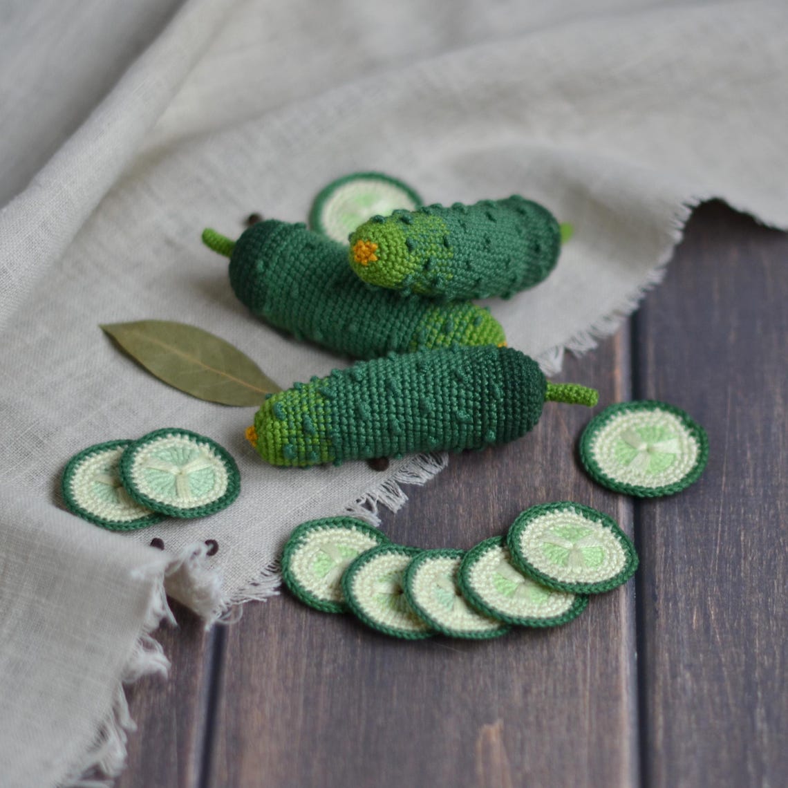 Cucumber Crochet Pattern PDF: Amigurumi Vegetable Play Food - Etsy