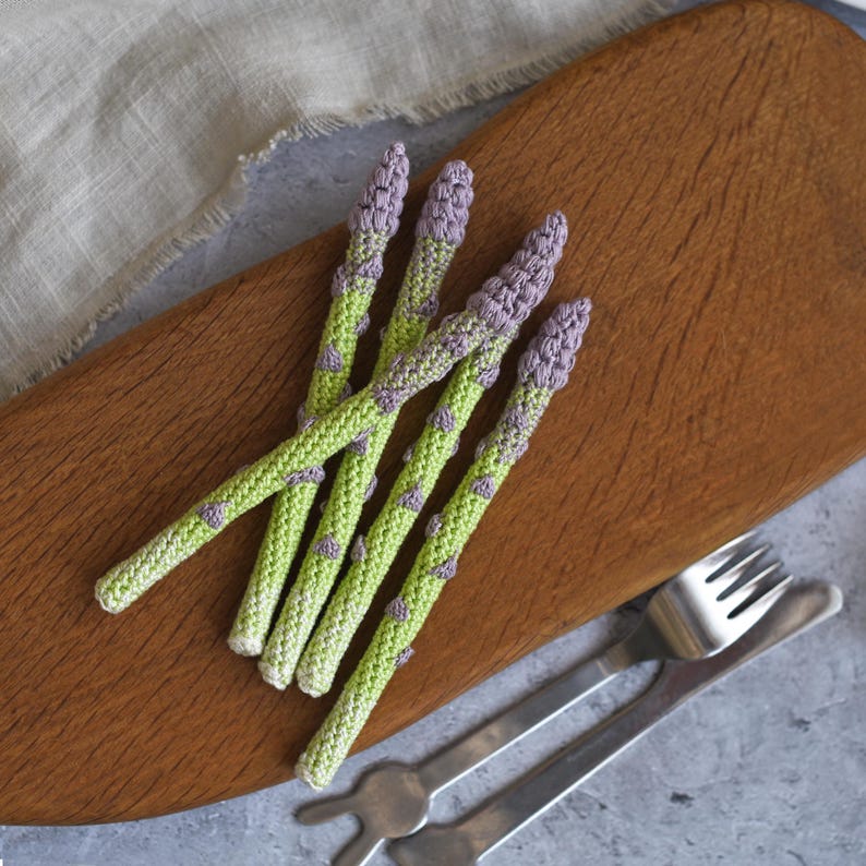 Asparagus Crochet Pattern: Amigurumi Vegetable Tutorial (PDF Download ...