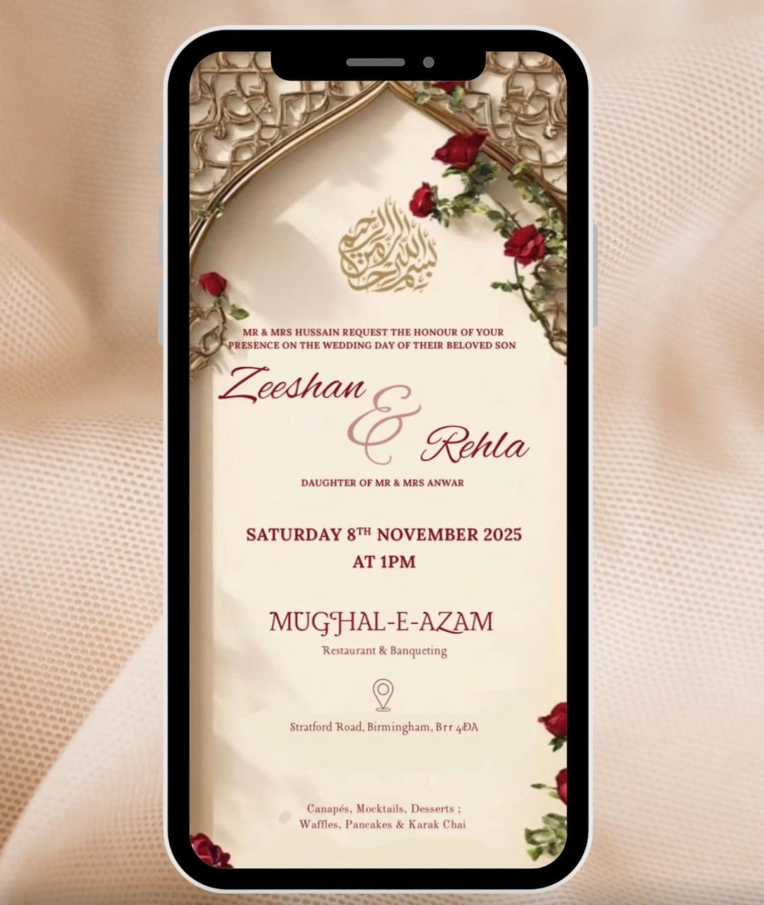 Mughal Theme Islamic Wedding Digital Video Template - Etsy
