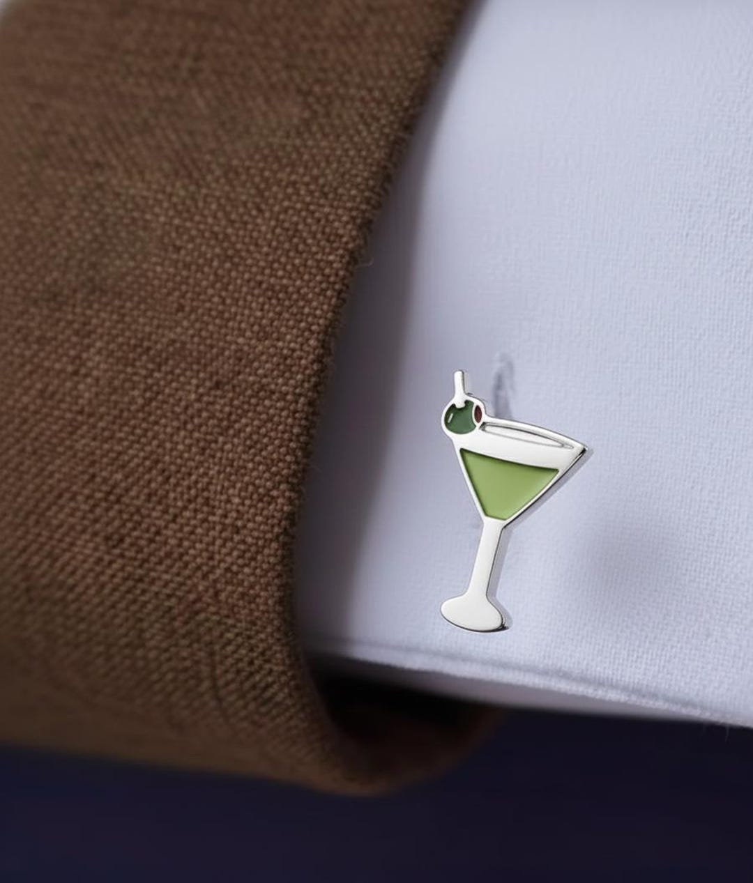 Martini Cocktail Cufflinks: Fun Groomsmen Wedding Accessory - Etsy