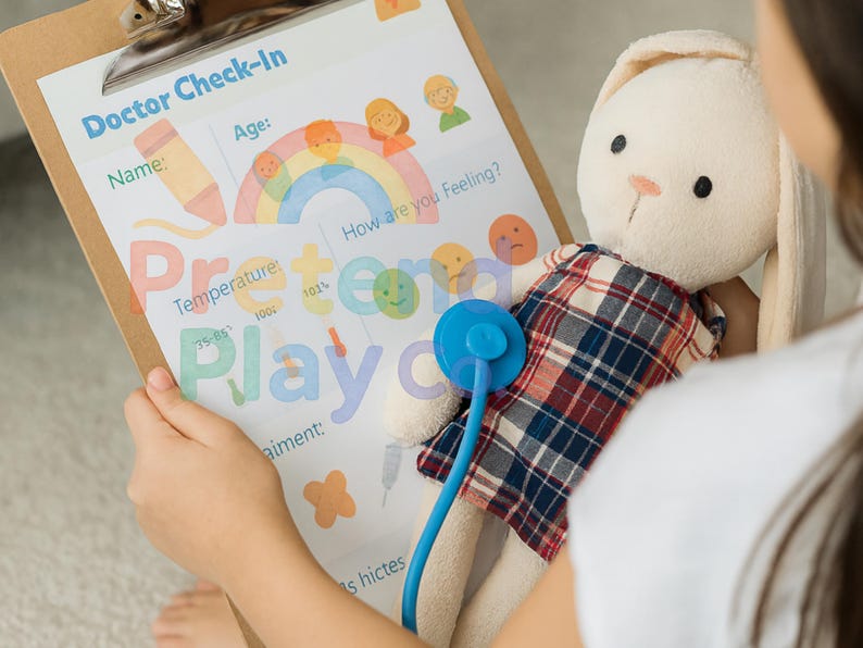 Doctor Visit Pretend Play Printable for Imaginary Play (PNG/PDF - Two ...
