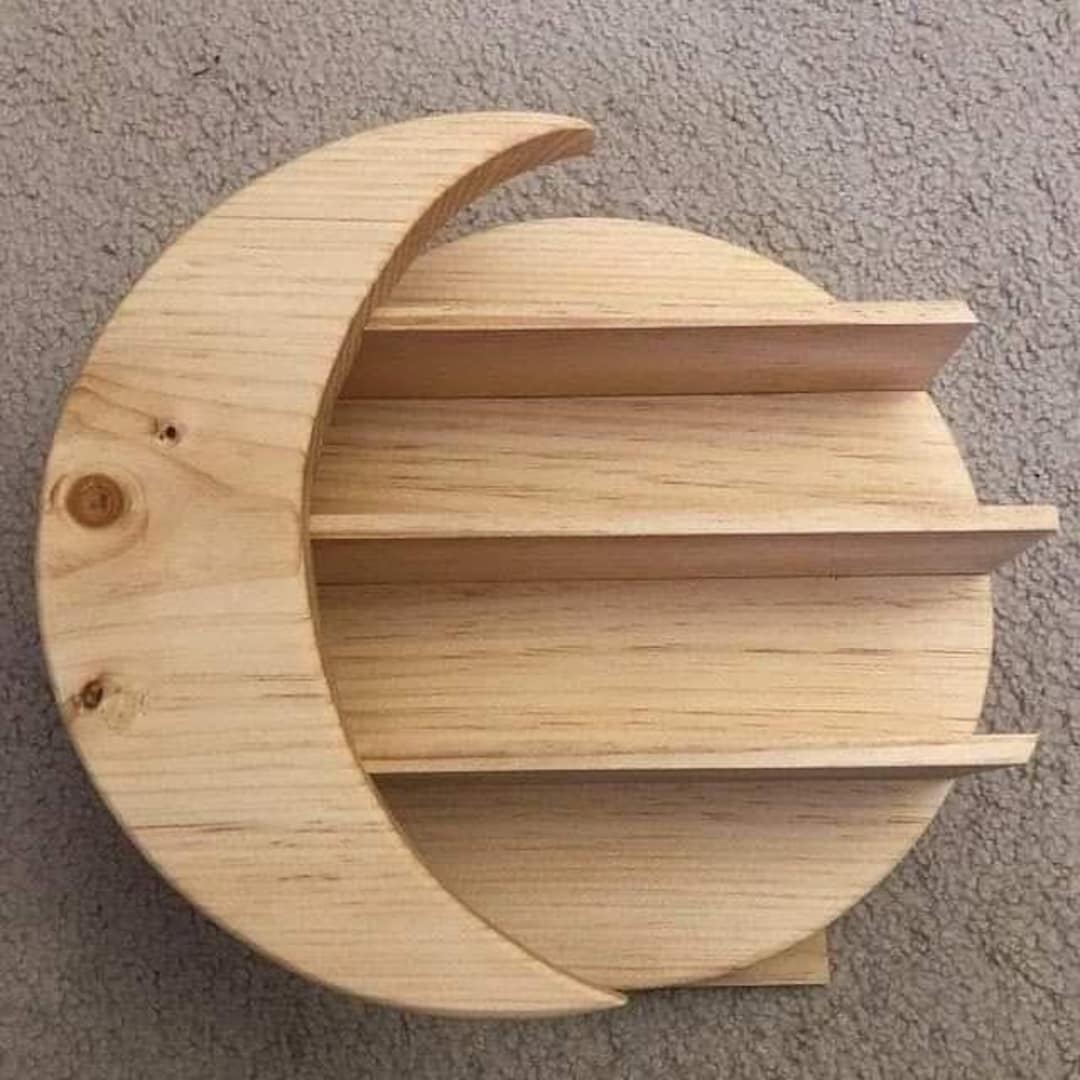 Moon Wall Shelf DXF File for CNC Router | 18mm MDF Template | Vcarve ...