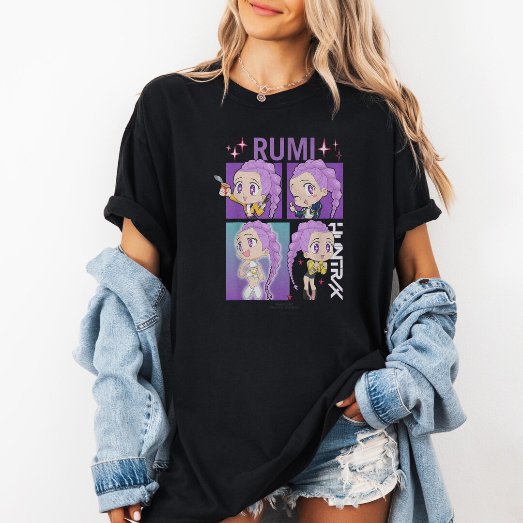 Comfort Colors Huntrix Rumi Chibi Shirt, Kpop Anime Inspired Custom ...