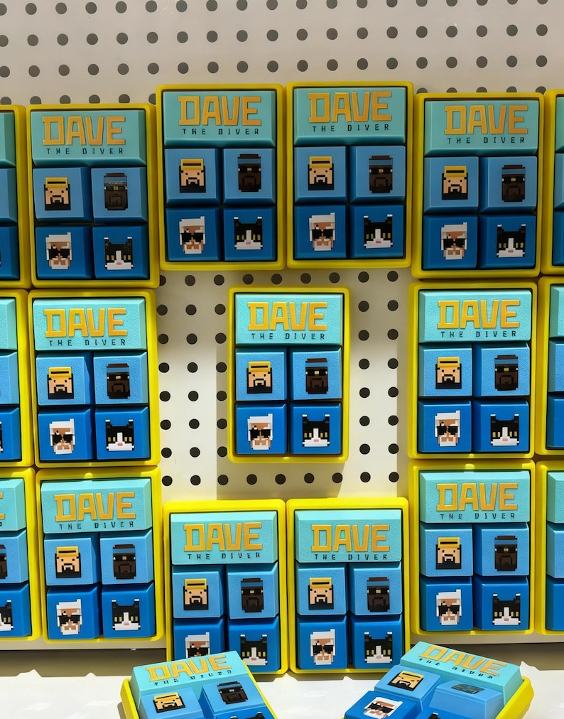 DAVE DIVER Keychain | Mini Keyboard Fidget Toy | Pixel Art Game Merch ...