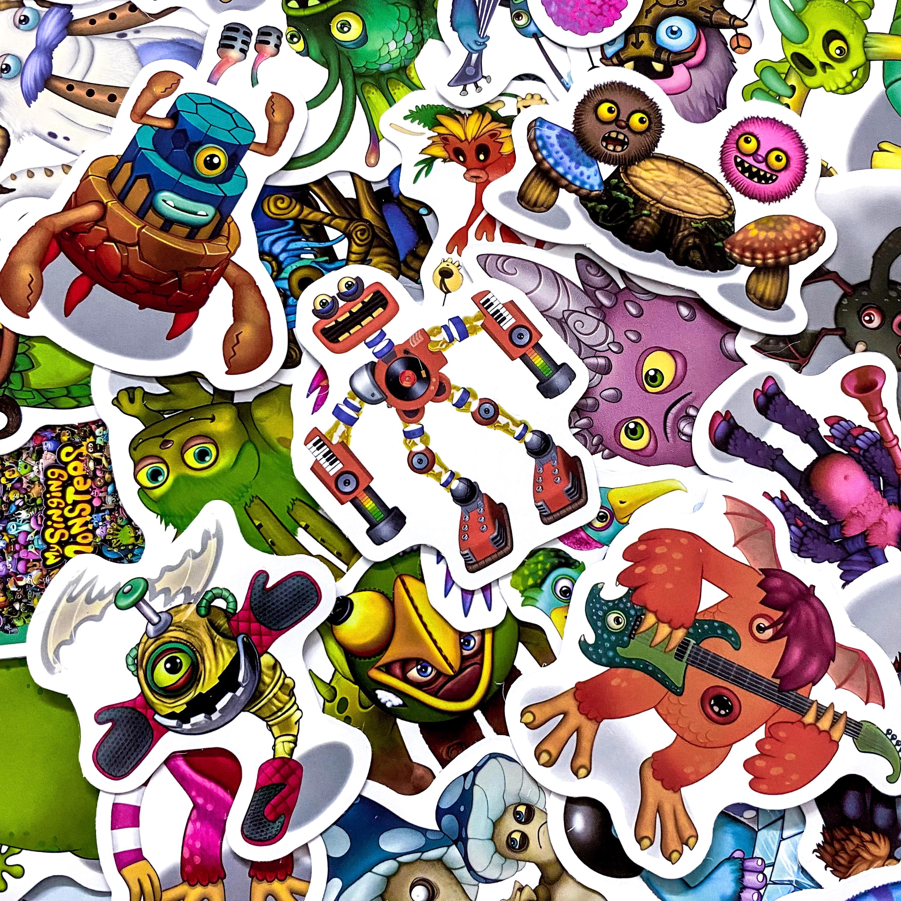 Pack of 50 My Singing Monsters Stickers, Monster Music Stickers, Cute ...