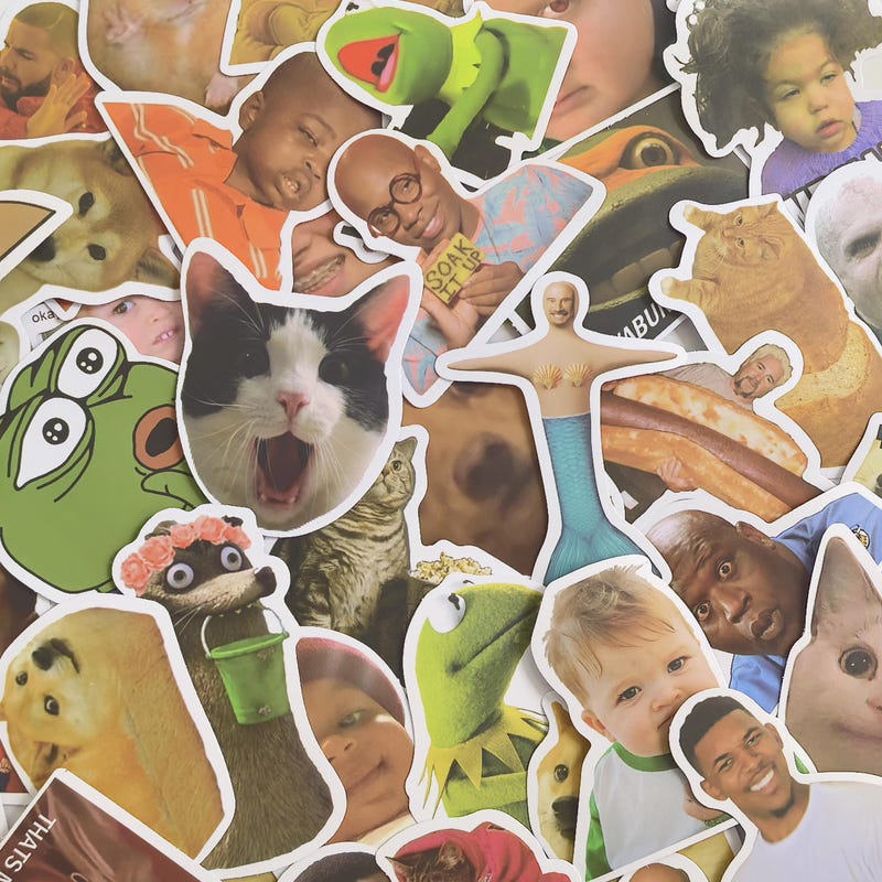 Meme Reaction Stickers - Etsy