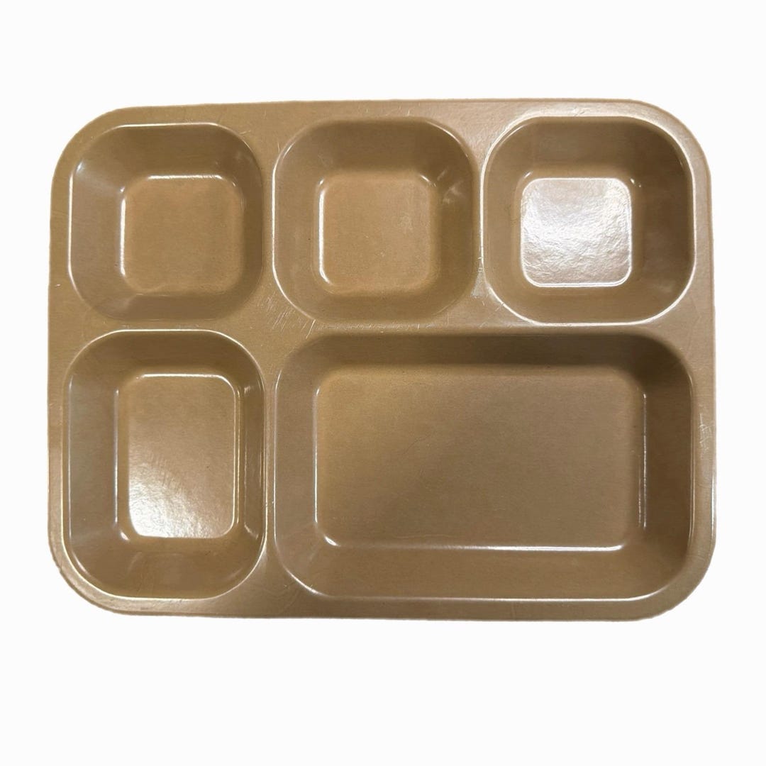 Vintage 1978 US Military Mess Hall Tray 5 Compartment Halsey Inc ...