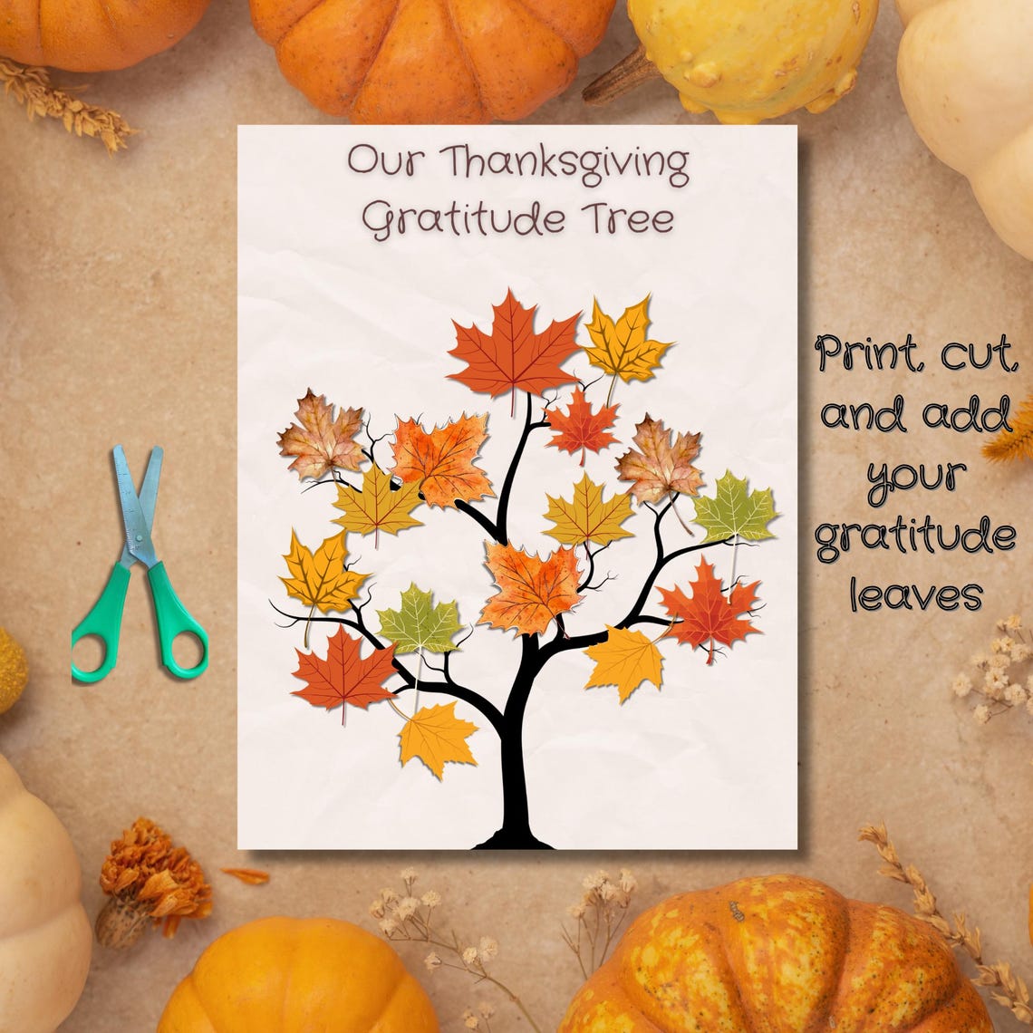 Thanksgiving Gratitude Tree: DIY Printable Activity for Families ...