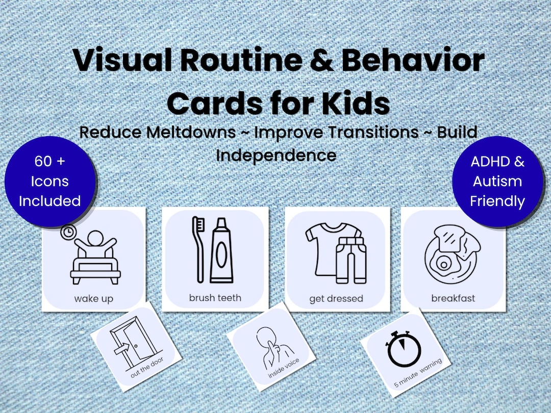 Visual Schedule Icons Printable for Kids, Routine & Behavior Icons ...
