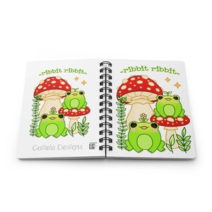 Mushroom Frog Notebook 150 Pages Spiral Bound - Etsy