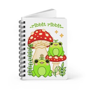 Mushroom Frog Notebook 150 Pages Spiral Bound - Etsy