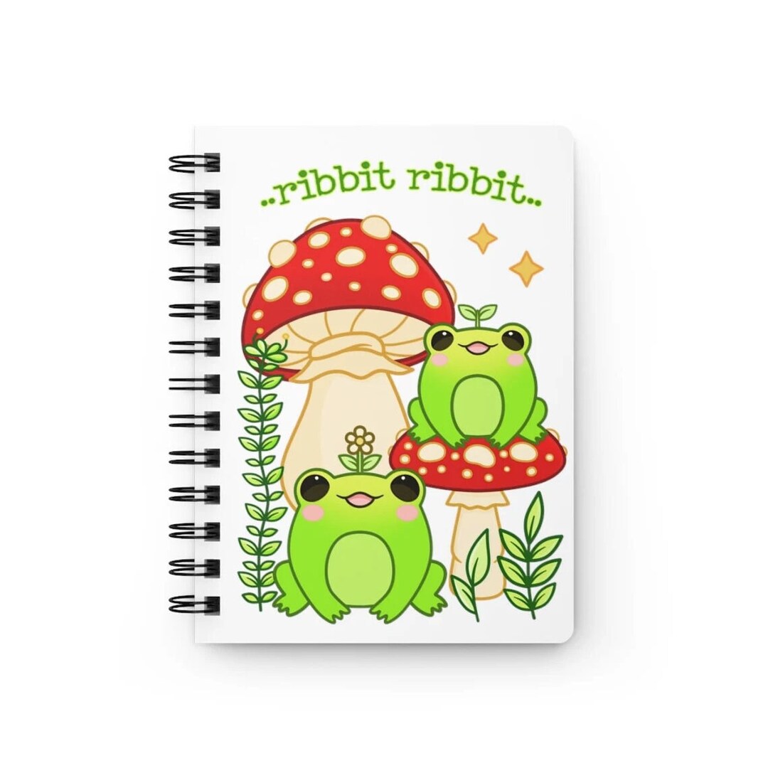 Mushroom Frog Notebook 150 Pages Spiral Bound - Etsy