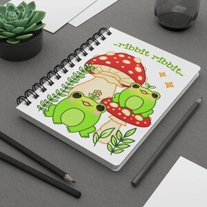 Mushroom Frog Notebook 150 Pages Spiral Bound - Etsy