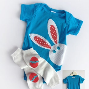 Design Your Own Easter Bunny Rabbit One Piece With Egg Applique Leg ...