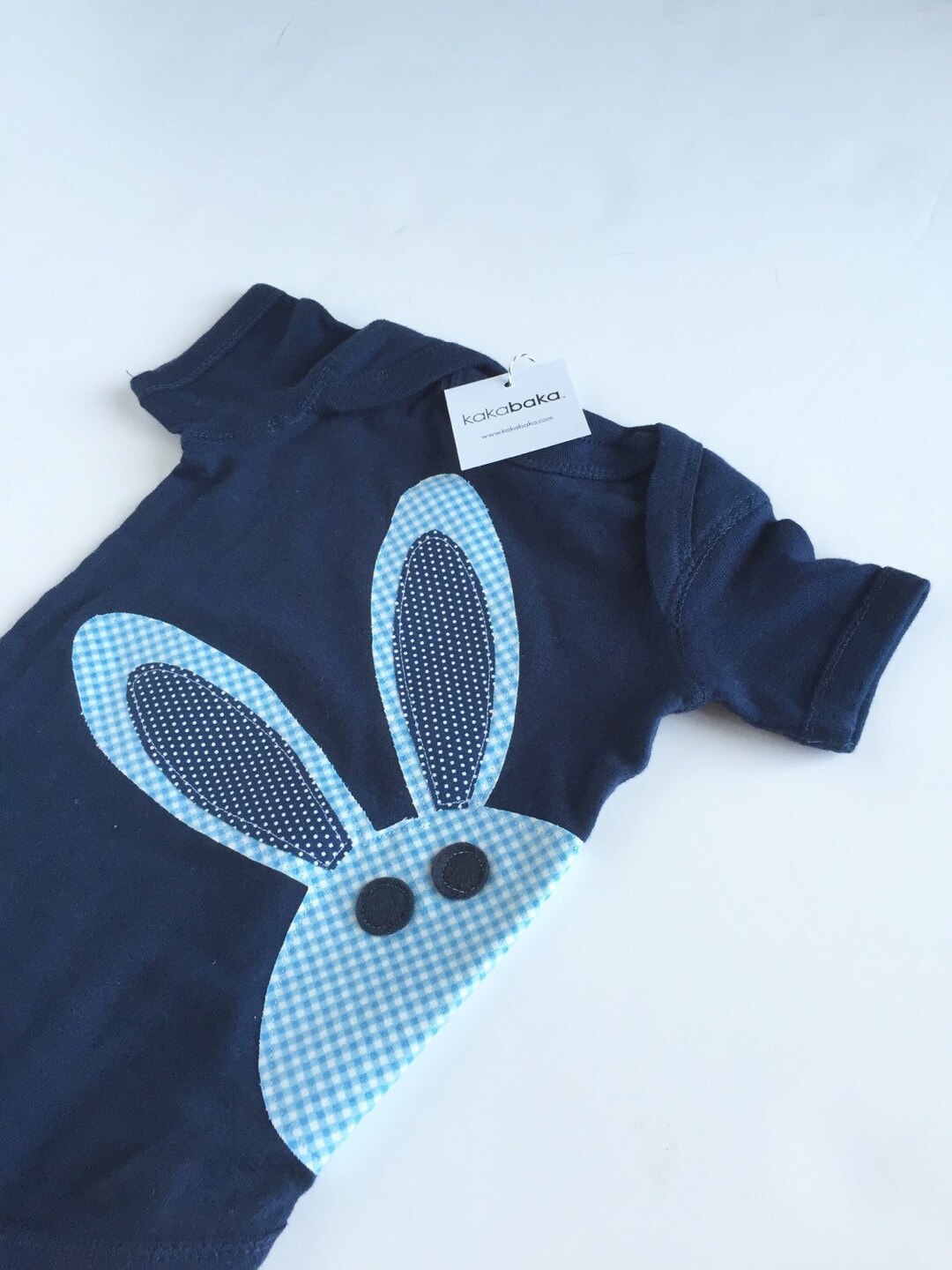 Easter Bunny Rabbit One Piece Navy Blue and Light Blue Baby Easter ...