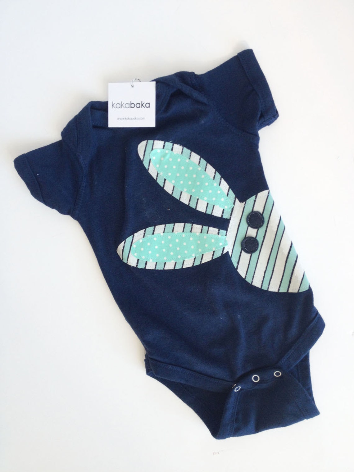 Easter Bunny Rabbit One Piece - Navy Blue and Aqua, Boy Easter, Girl ...