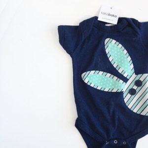 Easter Bunny Rabbit One Piece - Navy Blue and Aqua, Boy Easter, Girl ...