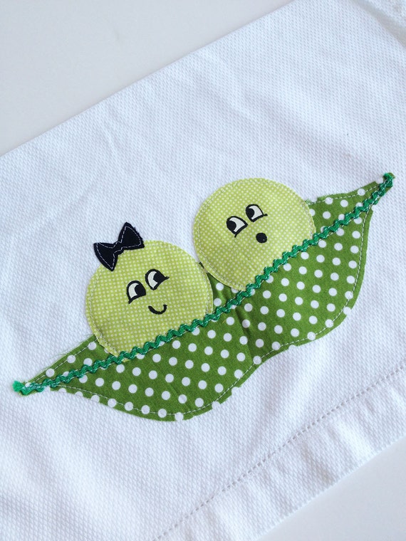 Two Peas in a Pod Towel Second Anniversary Wedding - Etsy