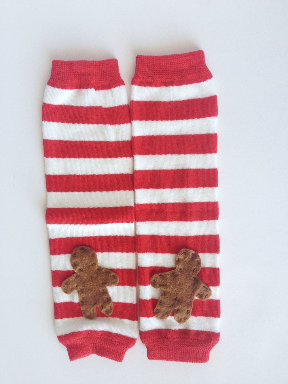 Christmas Leg Warmers Gingerbread Man on Red and White - Etsy
