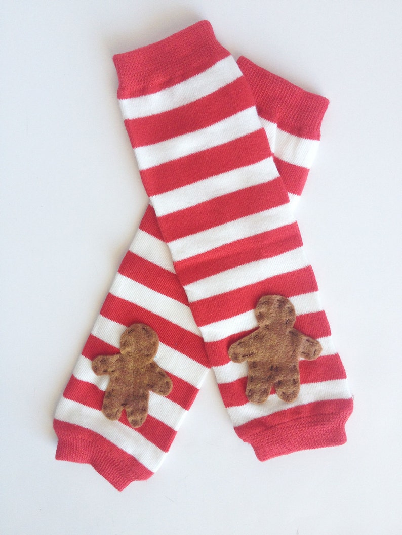 Christmas Leg Warmers Gingerbread Man on Red and White - Etsy
